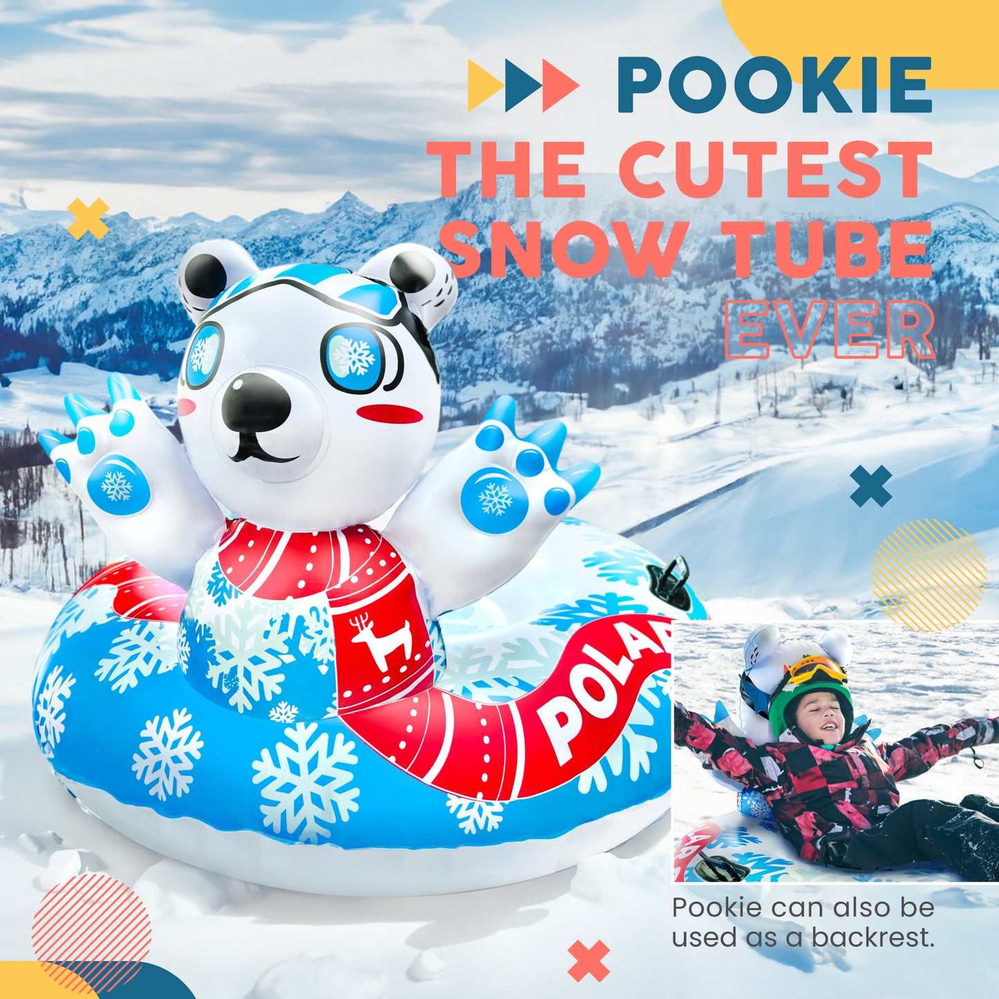 Slide Down the Snowy Slopes with Pookie the Polar Bear Slider Snow Tube ...