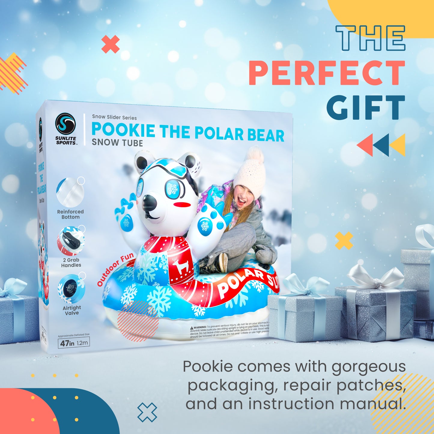 Slide Down the Snowy Slopes with Pookie the Polar Bear Slider Snow Tube ...